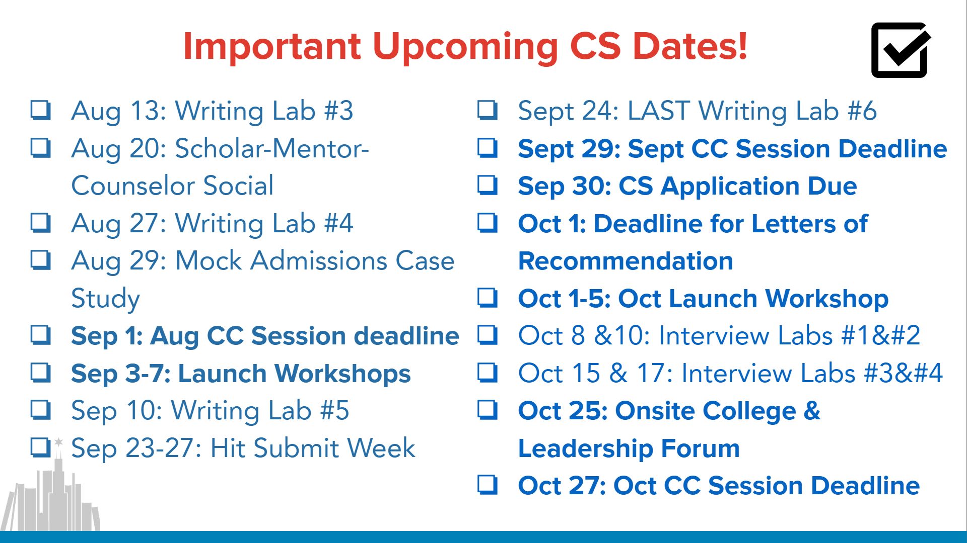 August Workshop Makeup Assignment